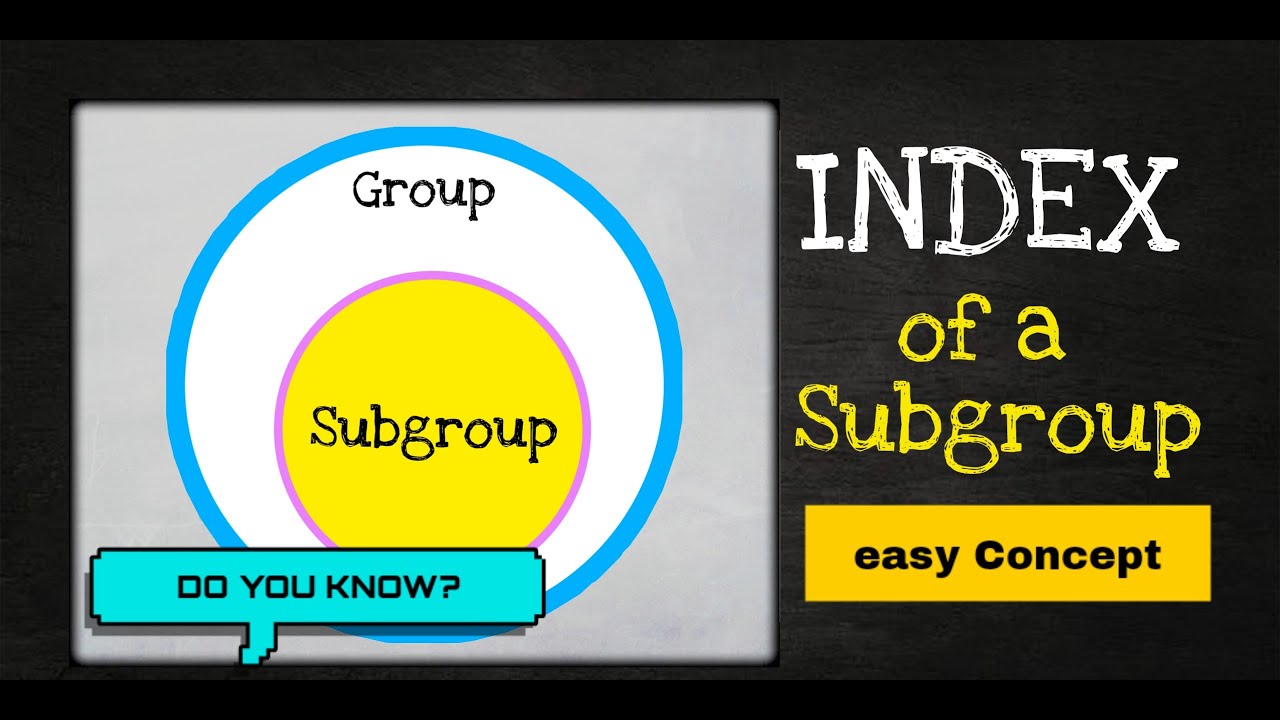 Index of Subgroup , Index - YouTube