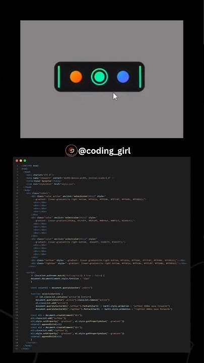 Color Selector 💥 #coding #coder #shortvideo #code #codinglife #computerprogrammer #codeing - YouTube