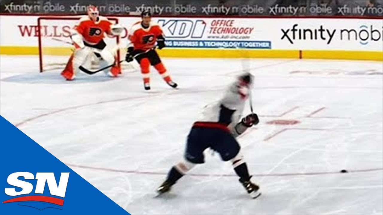 Alex Ovechkin Launches Clapper Past Brian Elliott After Ivan Provorov ...