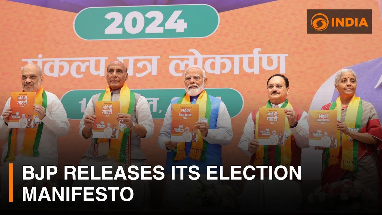 BJP releases its election manifesto for 2024 general elections | DD ...