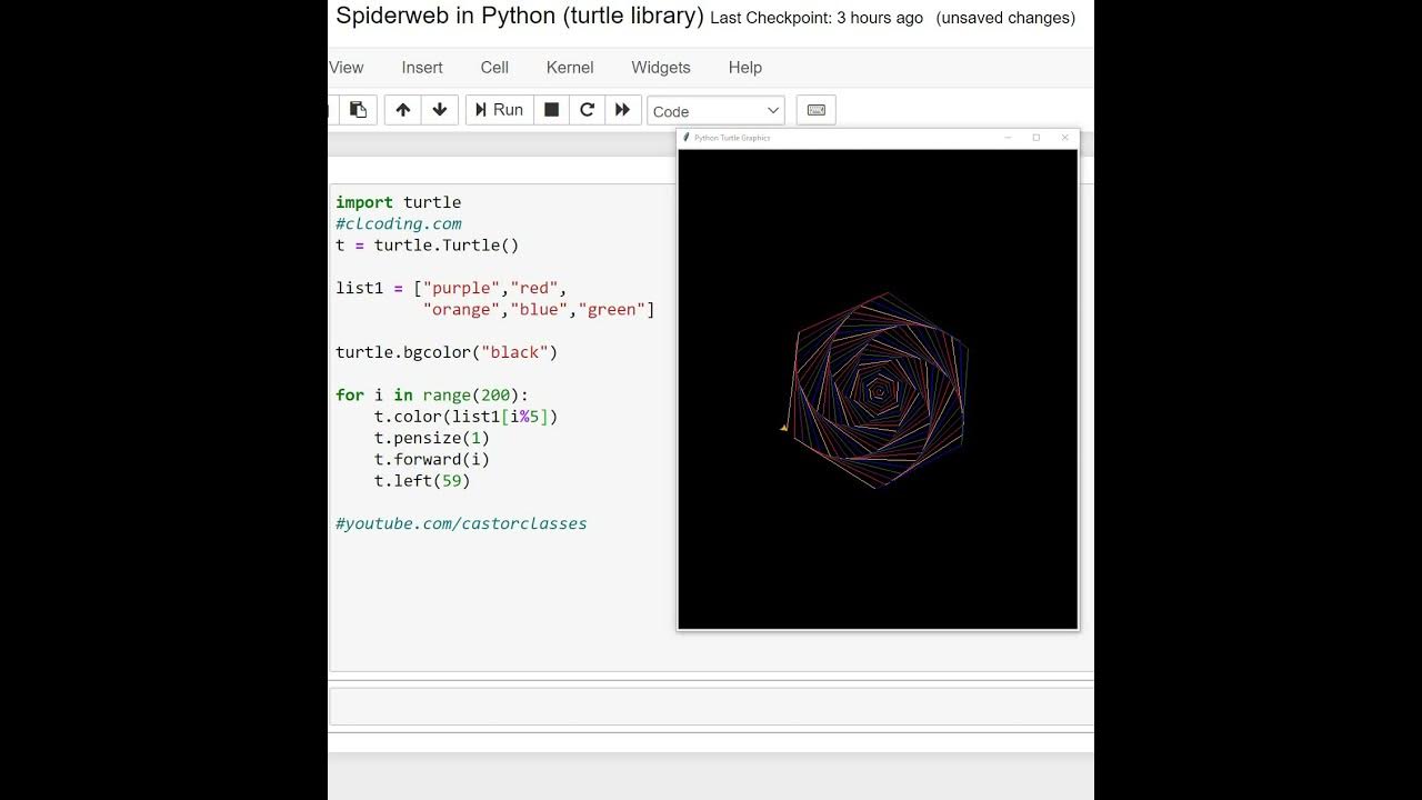 Spiderweb In Python Turtle Library Youtube