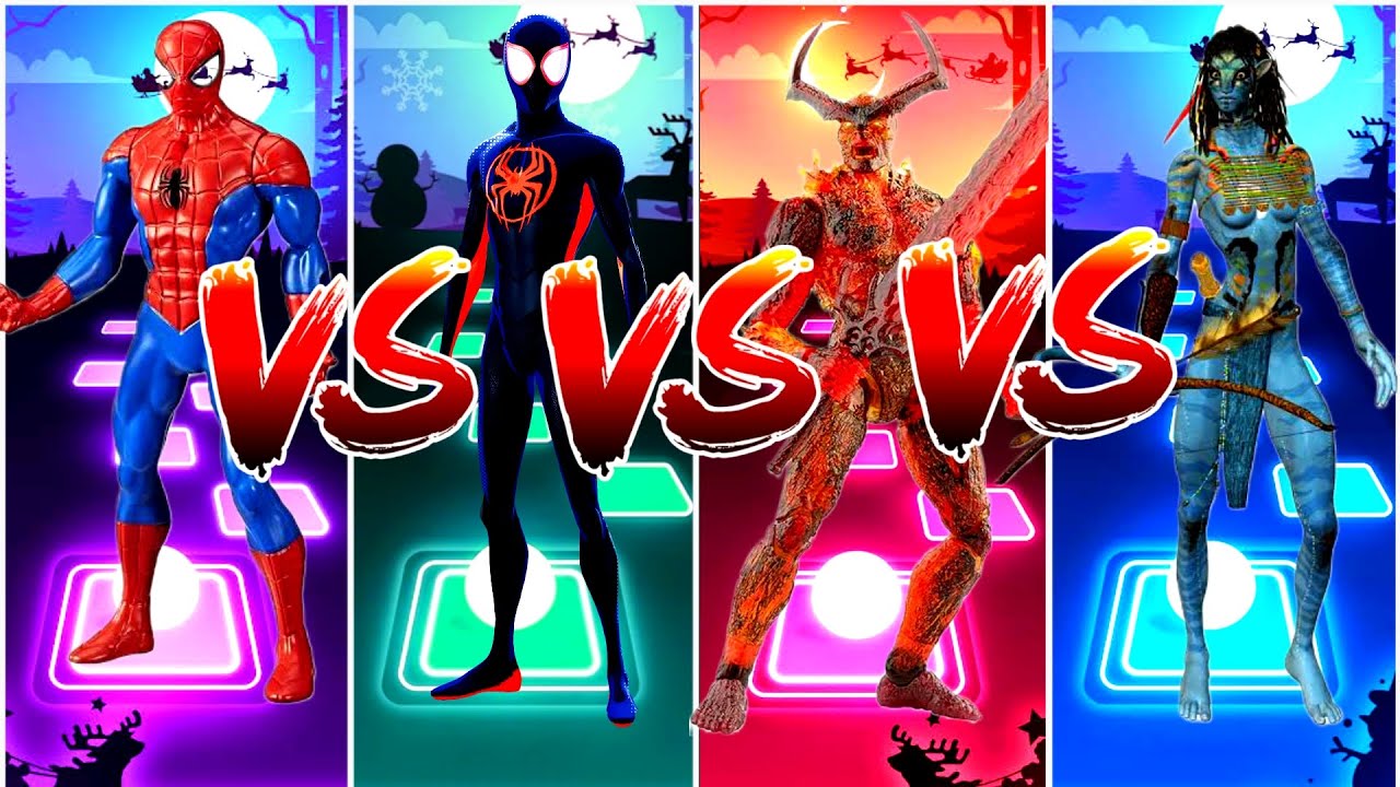 Spider-Man 🆚 Miles Morales 🆚 Thor Ragnarok 🆚 Avatar 🆚 Tiles Hop,🎶Who Is ...