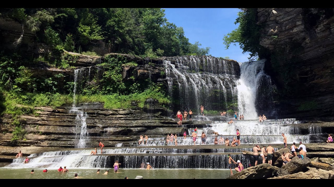 360 view of waterfall at Cummins Falls State Park - YouTube