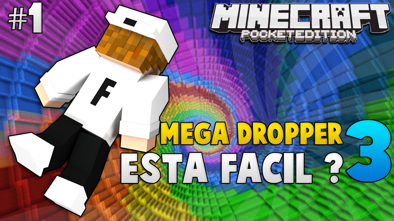 Mega Dropper 3-#1 ESTÁ FACIL ?! | Minecraft PE 0.12.1 (Pocket Edition ...