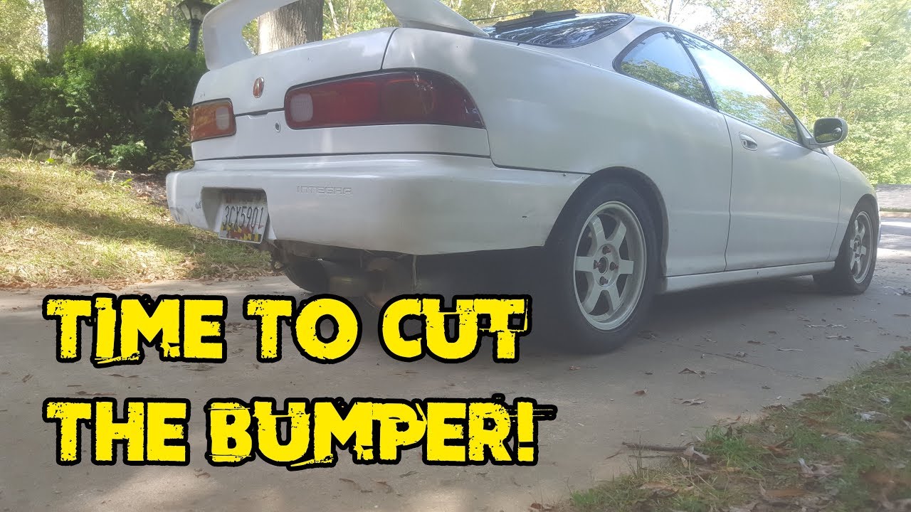 Project Integra Rear Bumper Cut DIY - YouTube