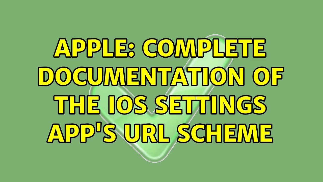 Apple: Complete documentation of the iOS Settings app's URL scheme (3 ...