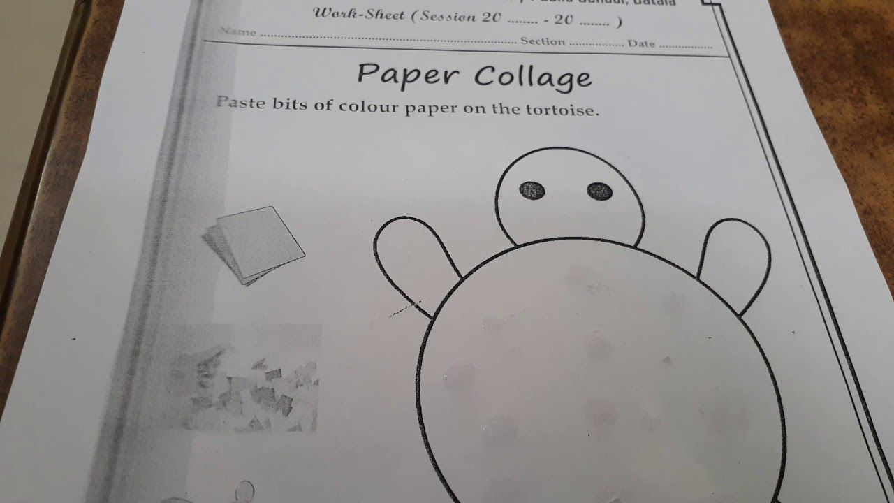 Paper Collage activity for kids of Nursery class. - YouTube