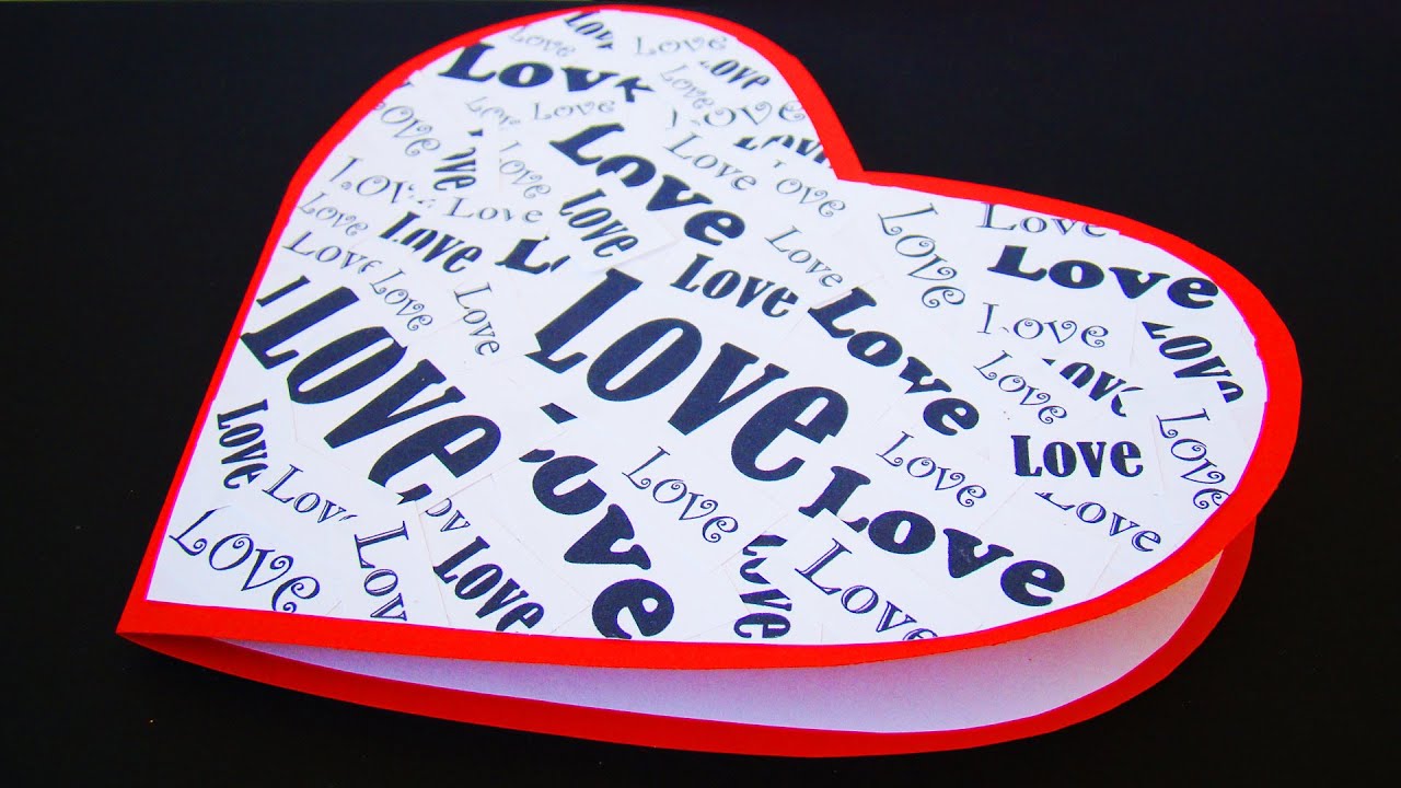 Valentine Heart Card | Heart Shaped Card | Handmade Heart Shaped ...