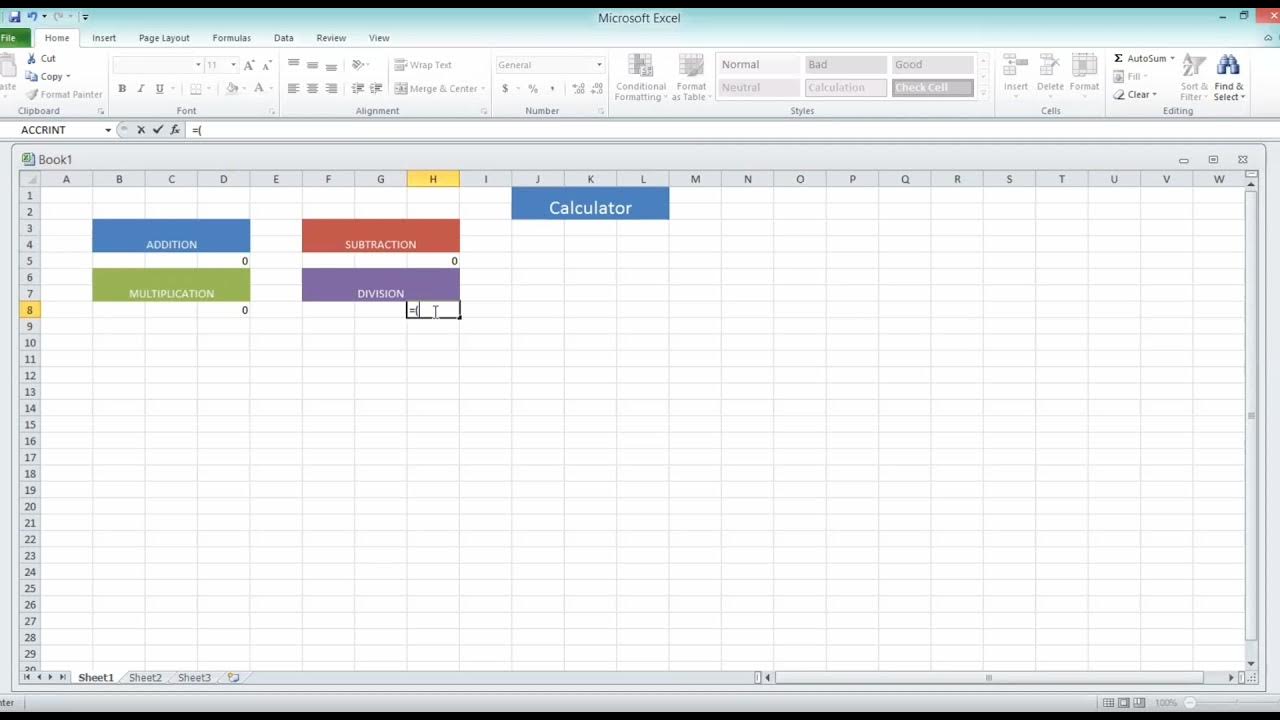 How to Make Scientific Calculator in MS Excel | Sin theta | Cos theta ...