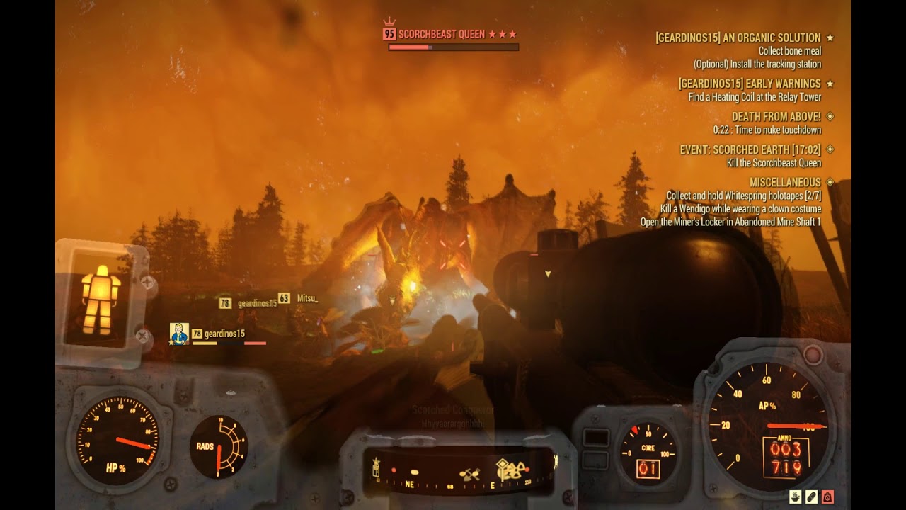 FALLOUT 76 - KILLING A SCORCHBEAST QUEEN WITH A NUKE - YouTube