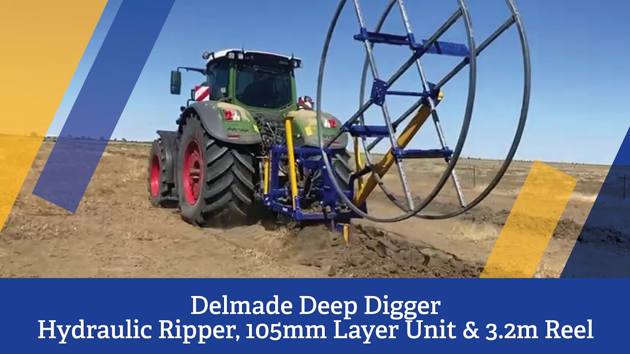 Delmade Deep Digger Hydraulic Ripper, 105mm Layer Unit & 3.2m Reel ...