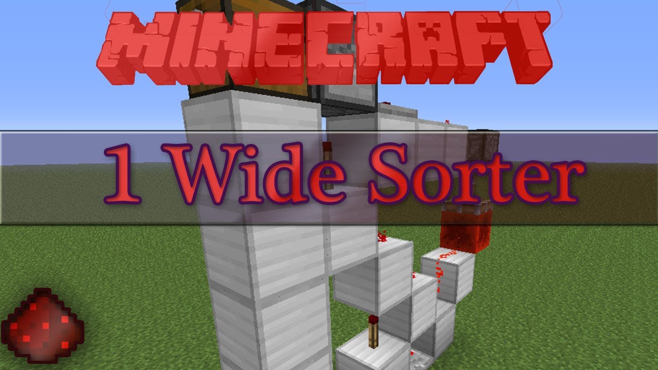 The Minecraft Tinker Box -[1.5] 1 Wide Sorting Mechanism [13w03a] - YouTube