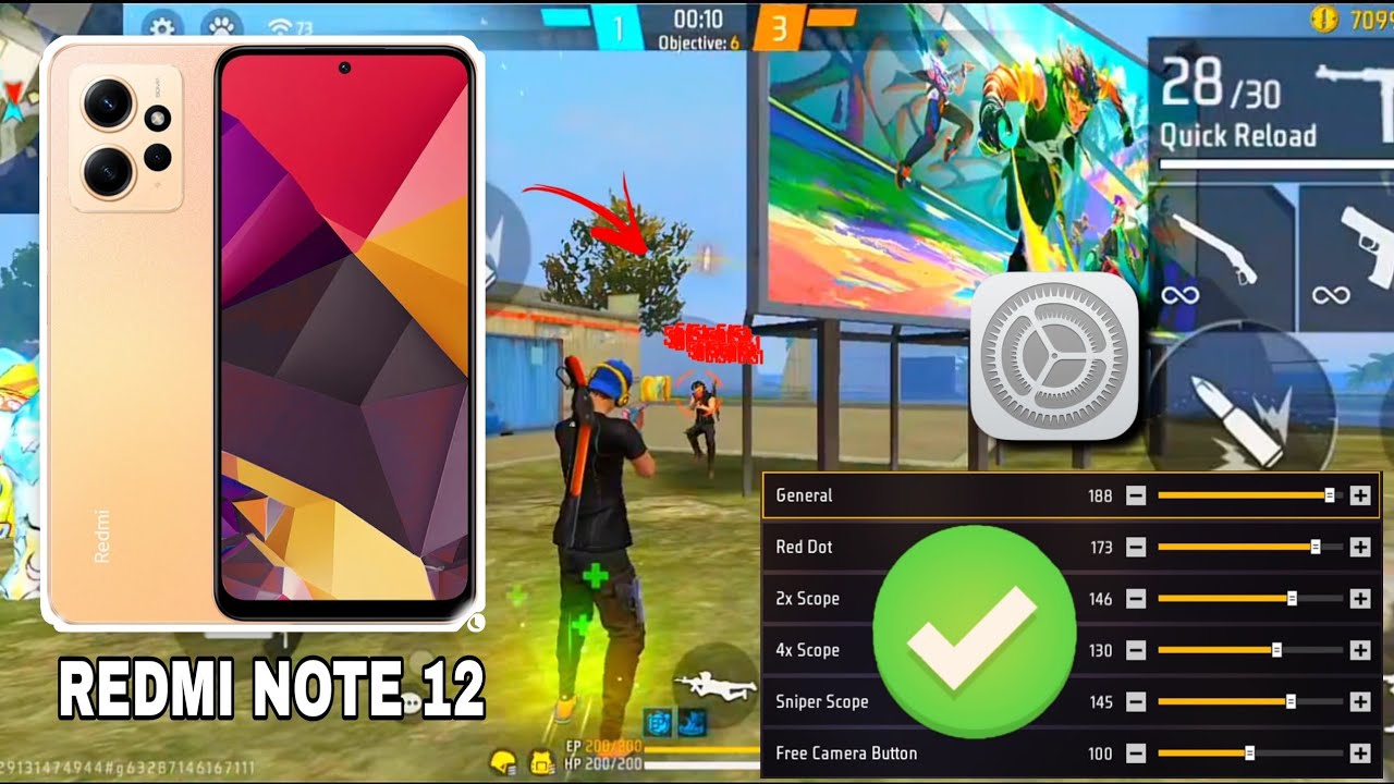 redmi note 12 free fire sensitivity settings ⚙️ lredmi note 12 free ...