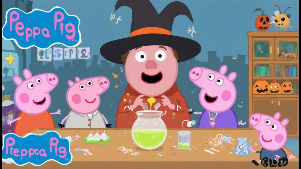 Peppa Pig's Spooky Science Experiment! Evie's Bubble Brew Blunders ...
