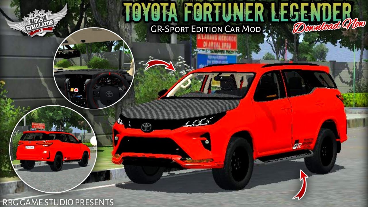 🤩🔥Toyota Fortuner Legender GR-Sport Car Mod for Bussid v4.3.1 ...