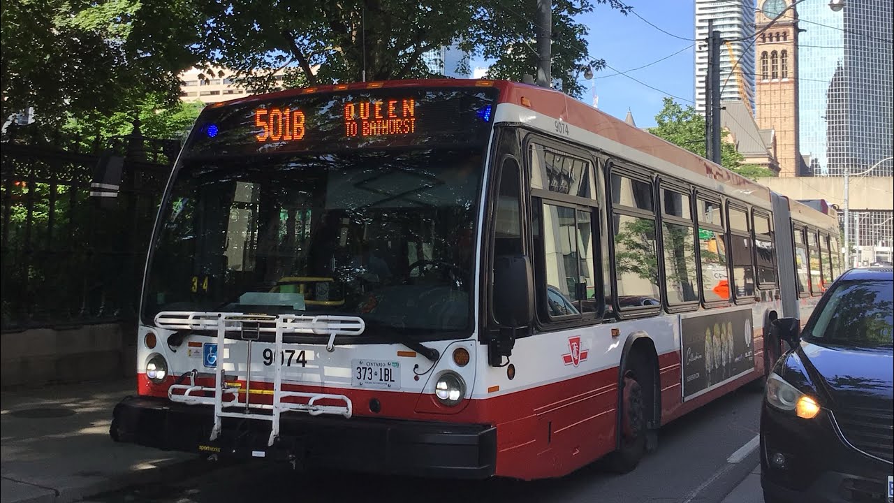 TTC RARE Westbound Ride Video on 9074 on route 501B Queen Replacement ...