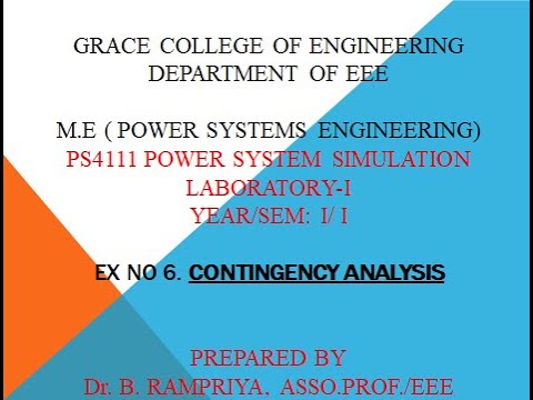 GRACE COE - ME- PS4111-EX.NO:6-Generation shift factors and line outage ...