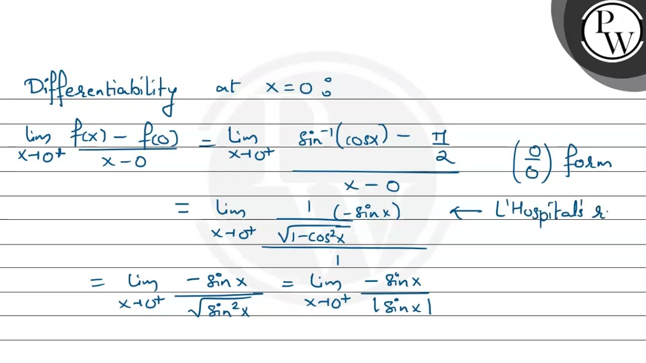 The Function F x sin 1 cos X Is A Discontinuous At X 0 B The Function F x sin 1 cos X Is A Discontinuous At X 0 B