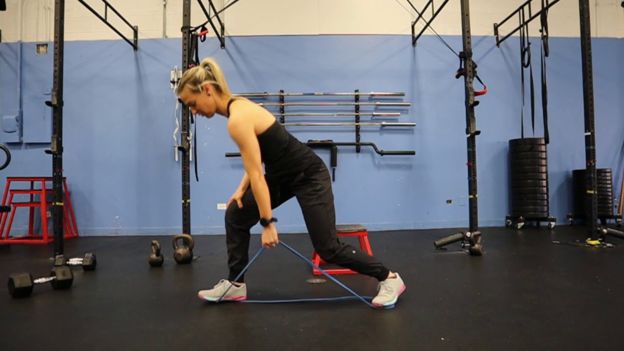 Split Stance Band Row - YouTube