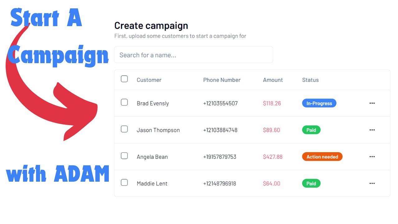 Setting up a campaign with ADAM software - YouTube