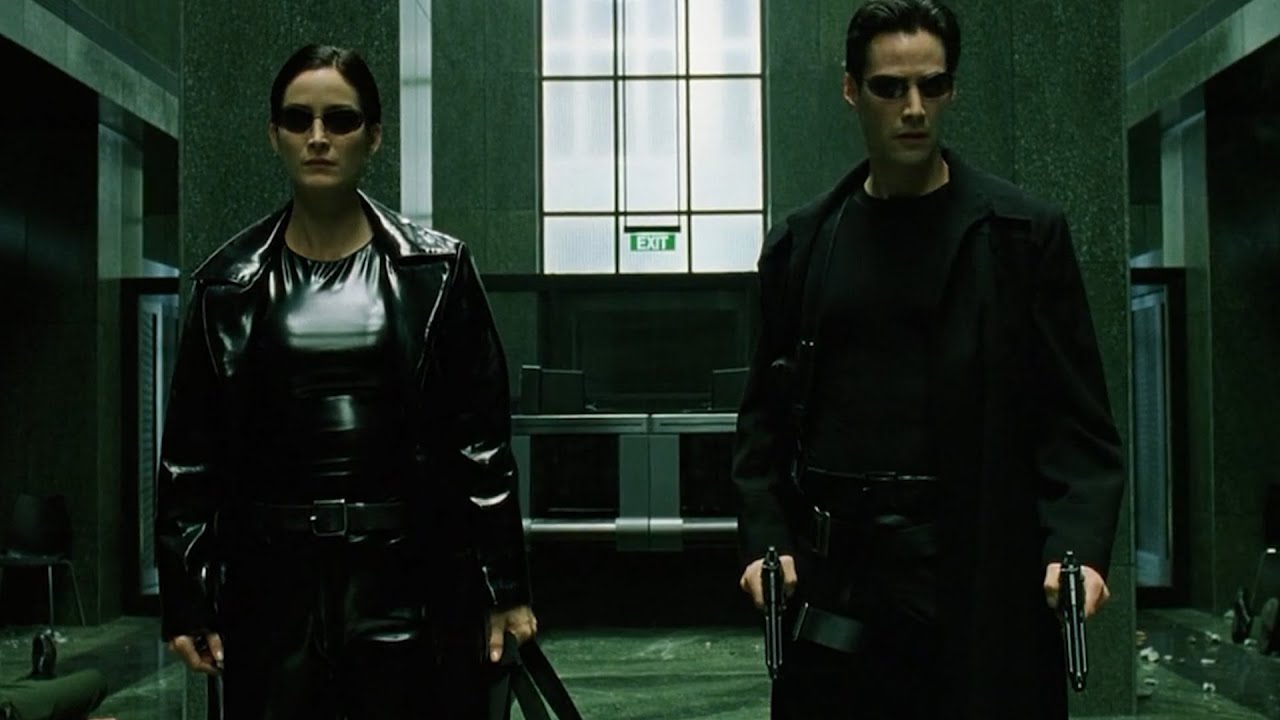 The Matrix Lobby Shootout With No Background Music - YouTube