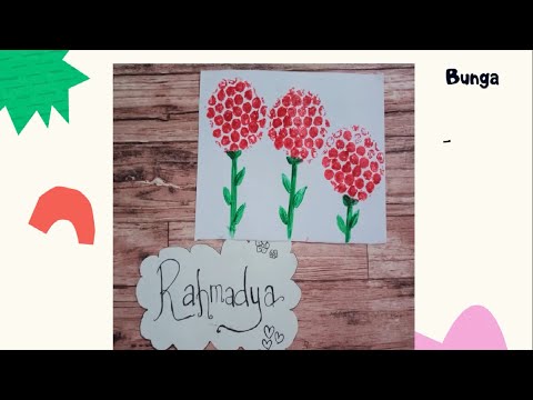 TEMA TANAMAN//KREASI BUNGA DARI PLASTIK BUBBLE WRAP UNTUK ANAK TK/PAUD ...