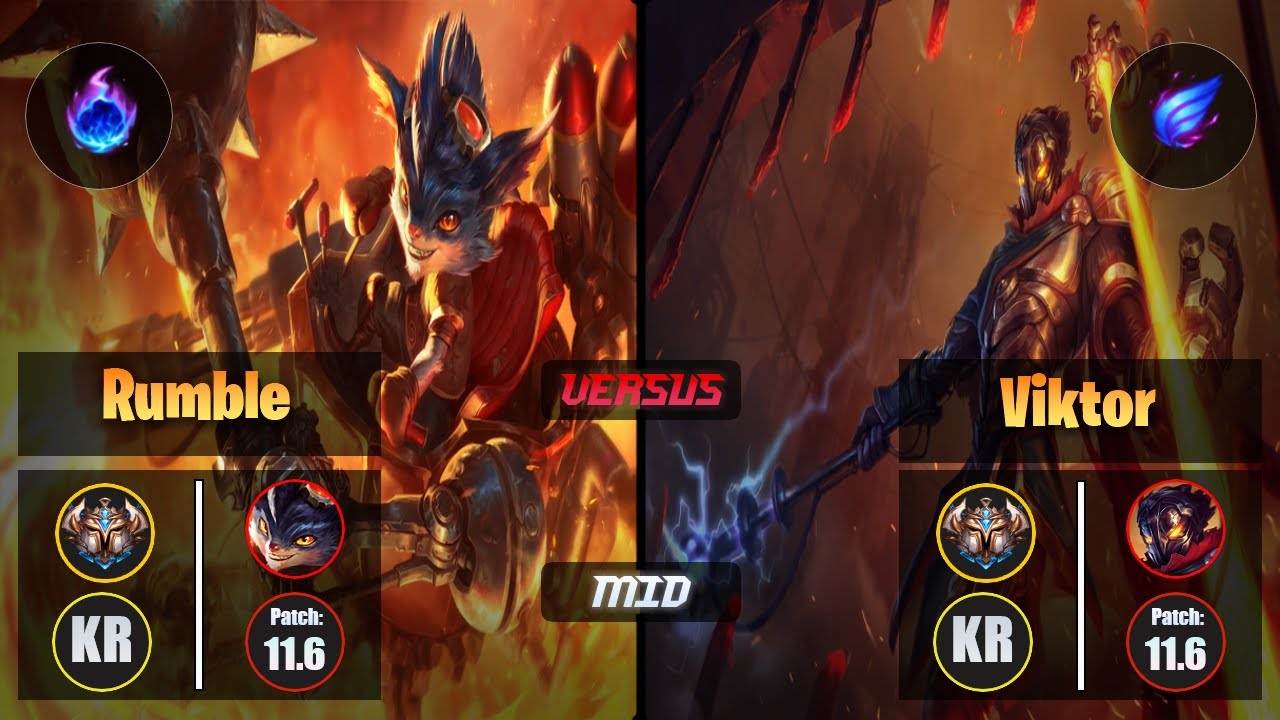 Challenger RUMBLE [Arcane Comet] (Mid) VS VIKTOR - Challenger KR Patch ...