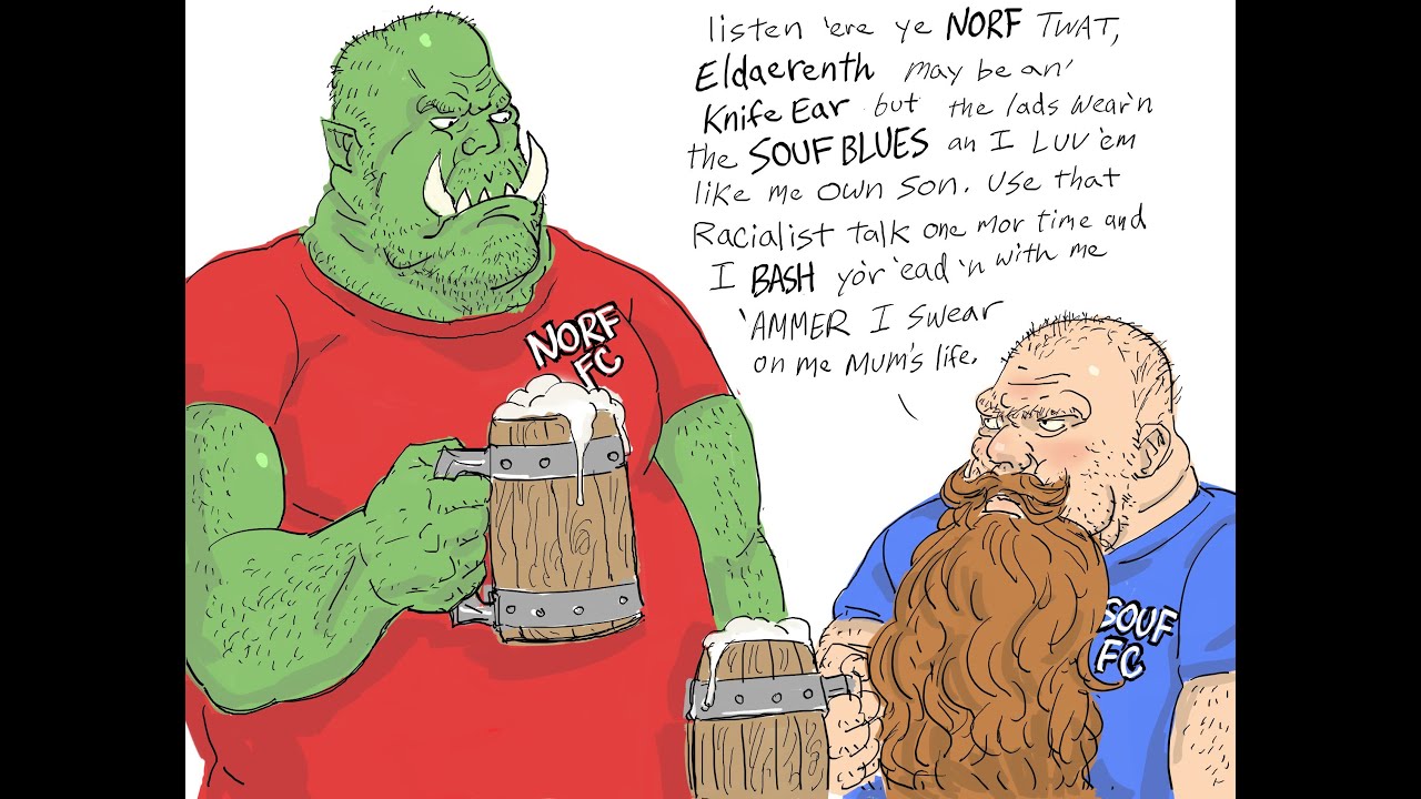Norf FC Orks vs Souf FC Dwarves | Warhammer fantasy comic dub - YouTube