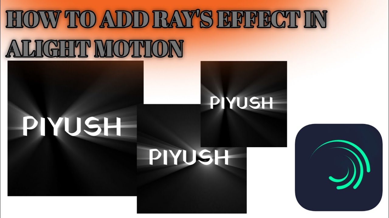 How To Add Ray's Effect In Alight Motion | #PMEDITING - YouTube