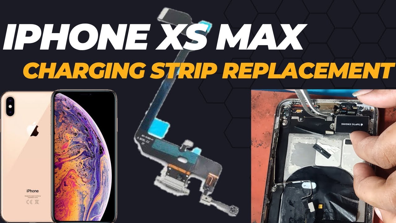 iphone xs max charging strip replacement - YouTube