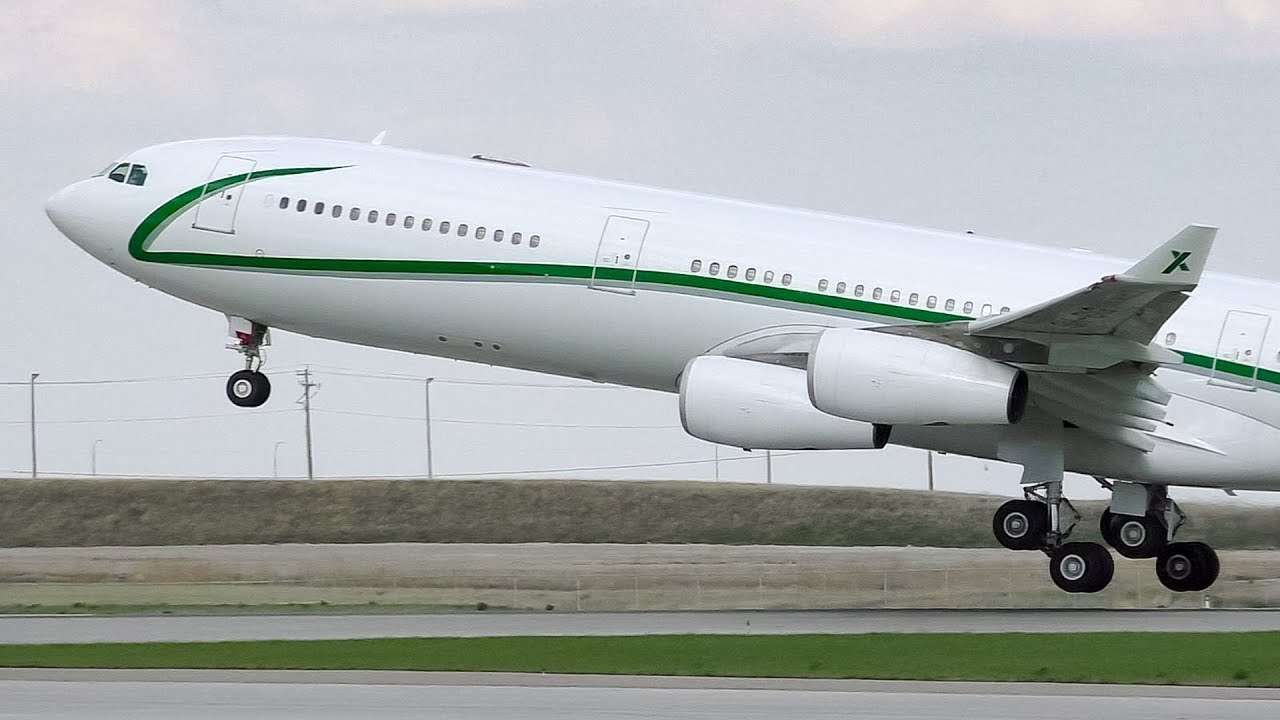 AirX Charter Airbus A340 300 Landing And Takeoff At Calgary Airport airx-charter-airbus-a340-300-landing-and-takeoff-at-calgary-airport