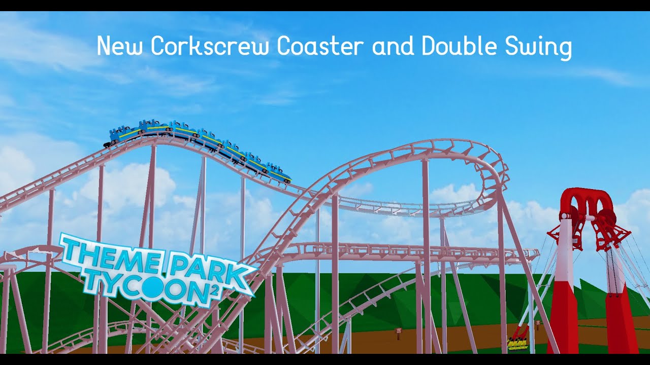 New Arrow Corkscrew Coaster and Double Swing - Theme Park Tycoon 2 ...