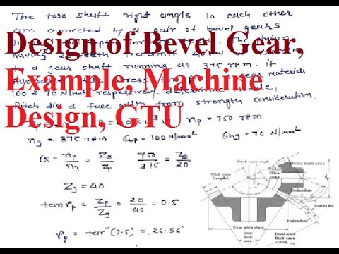 Example of Bevel Gear Design| Design of Bevel Gear| Machine Design| GTU ...