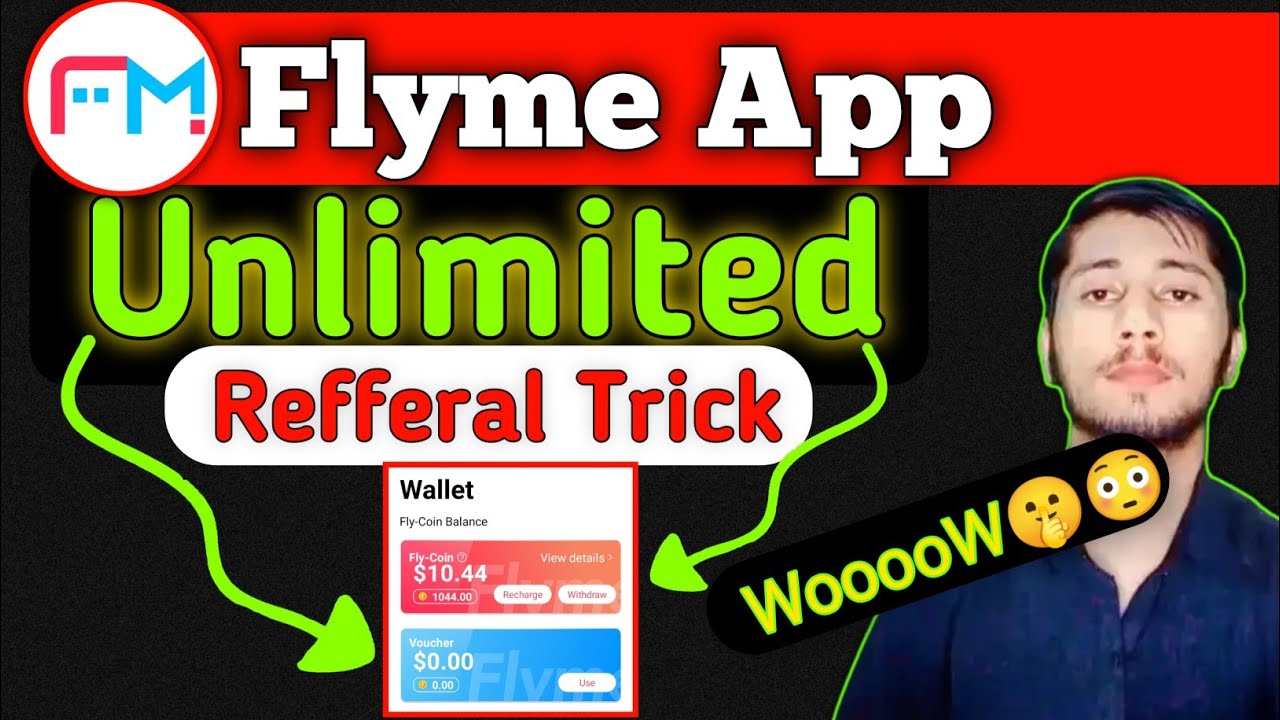 flyme application unlimited refferal Trick | flyme - YouTube
