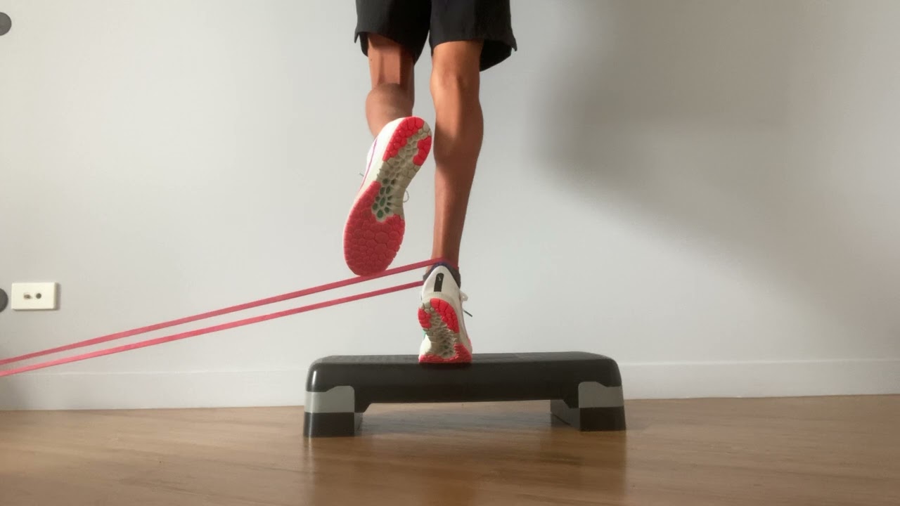 Heel raise peroneal bias (mid stage) - YouTube