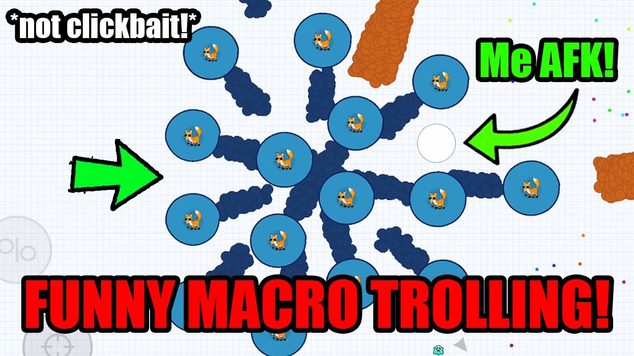 TROLLING MACRO HACKERS *FAKE AFK MACRO*!! Agar.io Mobile - TROLL ...