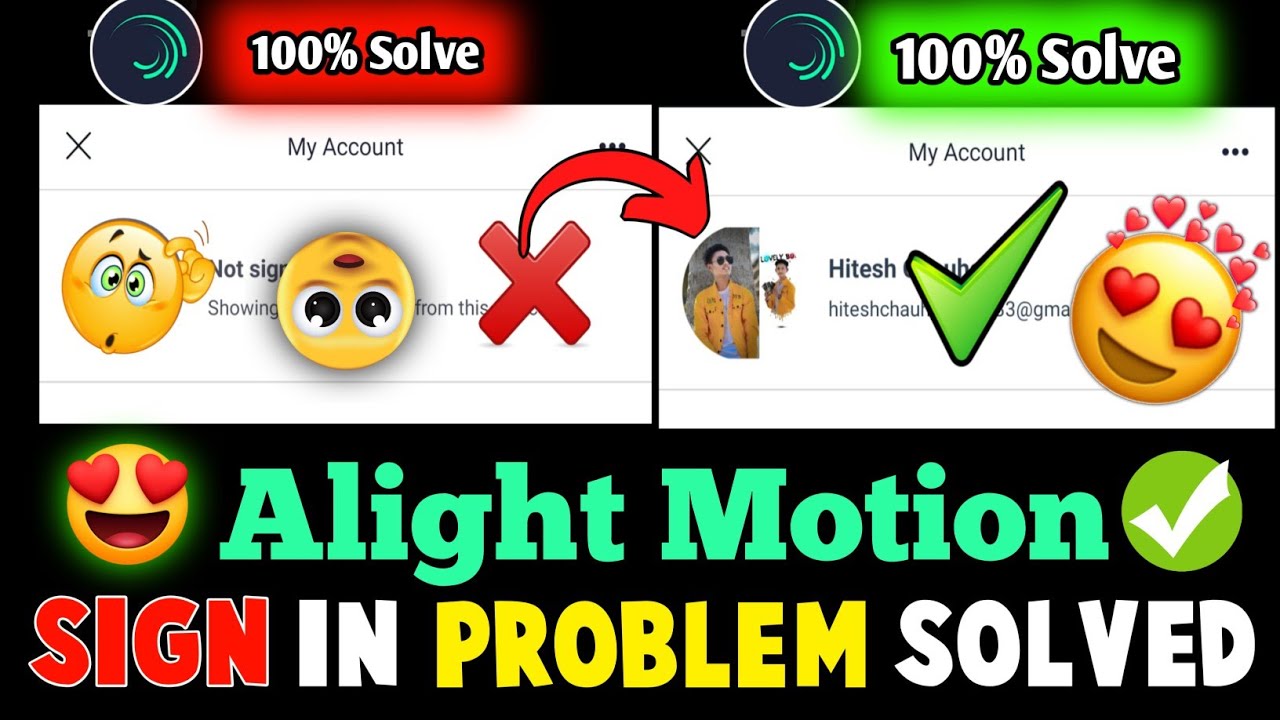 Alight Motion Sign In Problem || alight motion sign in problem solve ...