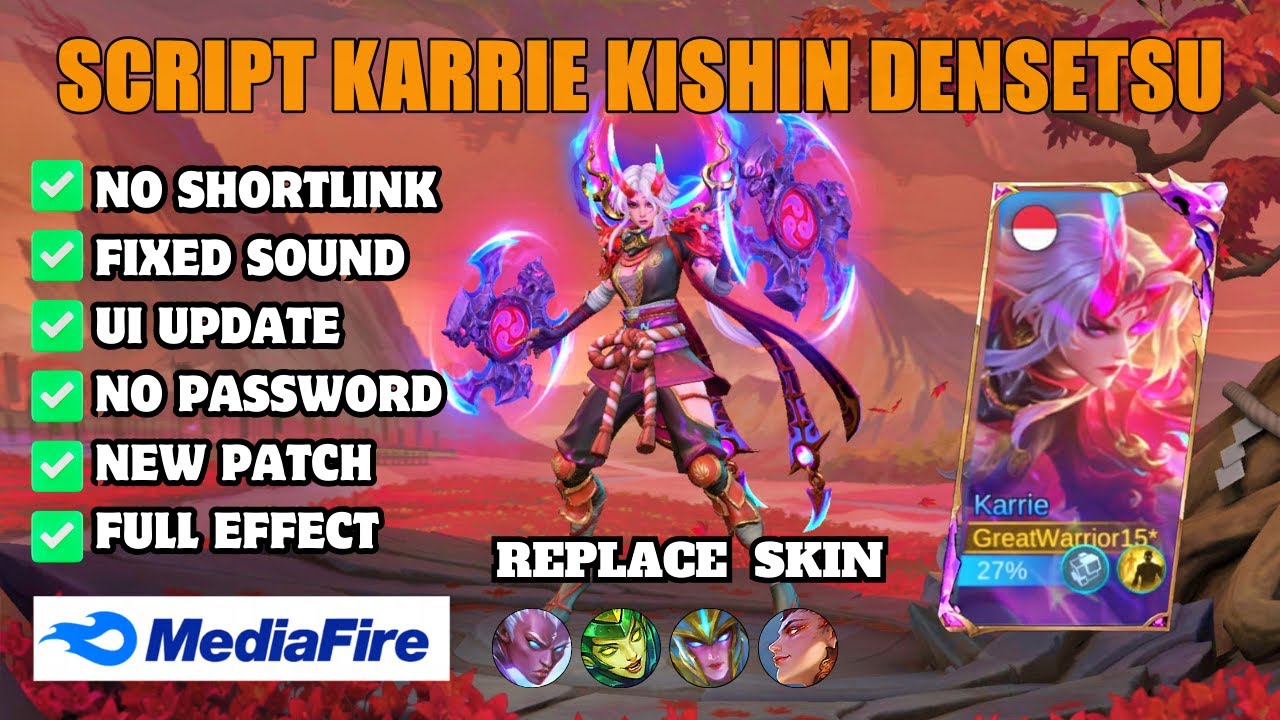 Update! Script Skin Karrie Kishin Densetsu No Password Full Effect ...