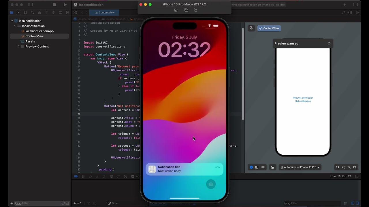 Swiftui Add Local Notifications Youtube