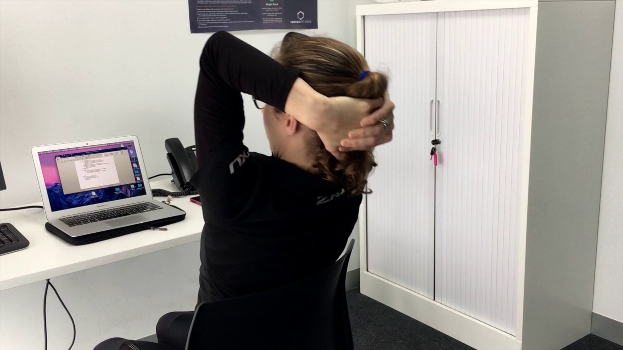 Seated thoracic mobility over the back of a chair - YouTube