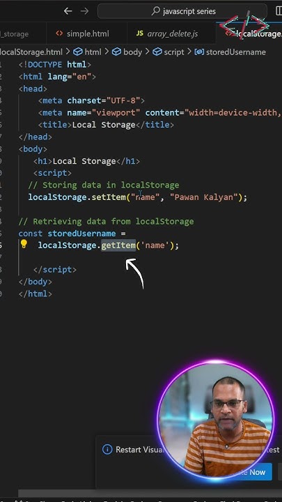 🗂️ Localstorage Interview Javascript Question 📁 Codewithkg Coding
