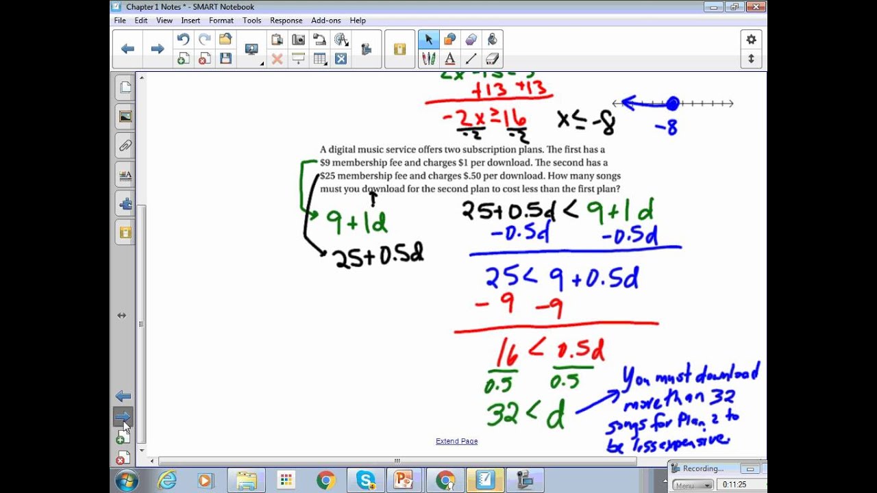 Algebra 2 Section 1-5 - YouTube