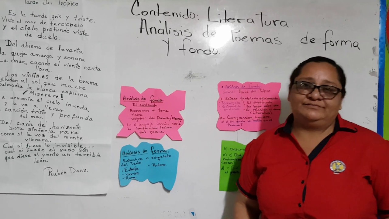 Literatura Poemas analisis de fondo y forma - YouTube