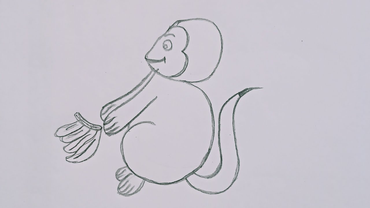 #Drawingkids_Monkey How to turn Number 3 into Little Monkey with banana ...