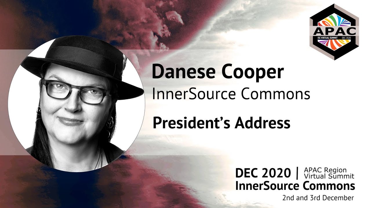 Danese Cooper (InnerSource Commons) at ISC.S12 - President's Address ...