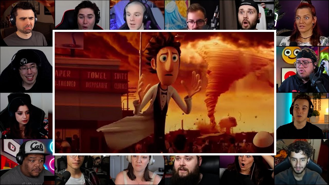 Spaghetti Tornado Scene | Reaction Mashup | Cloudy with a chance of ...