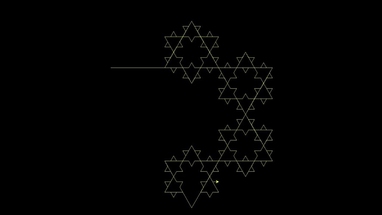 Christmas Star using Fractal Curve with Python Turtle - YouTube