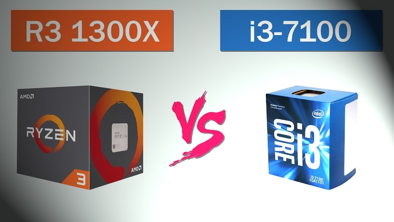Ryzen 3 1300 X VS Intel i3 7100 in Gaming - YouTube