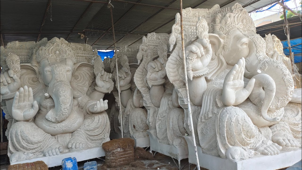 Hyderabad | Dhoolpet Ganesh idols making | Dhoolpet Ganesh idols ...