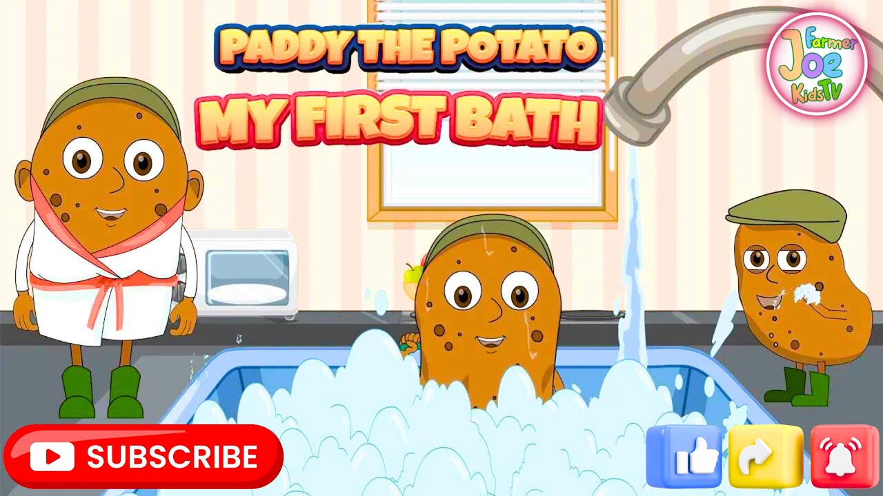 My Very First Bath. Paddy The Potato - YouTube